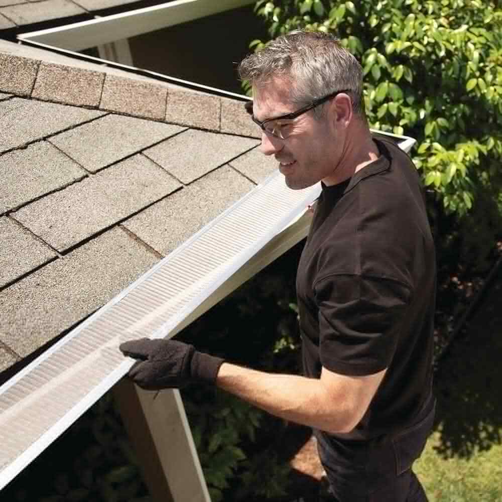 Gutter Guard by Gutterglove THD40 4 ft. Stainless steel, 5 in. Micro ...