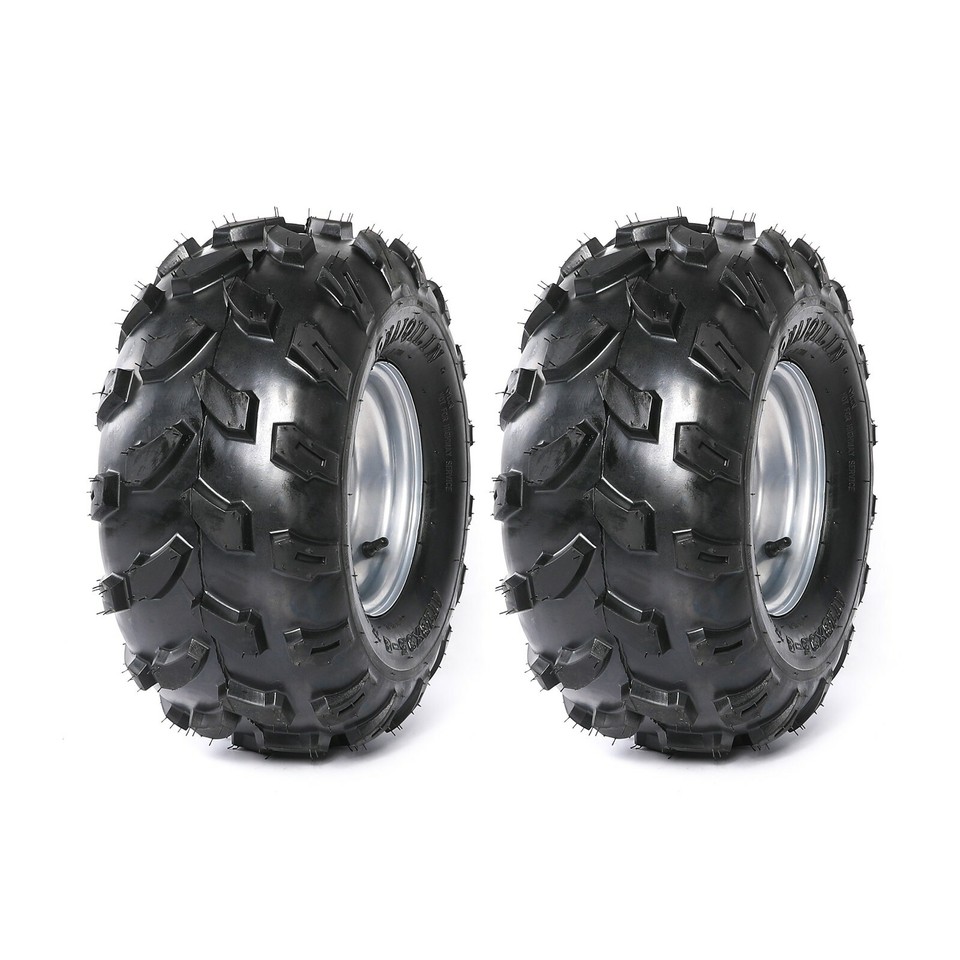 Pair 18x9.50-8 Tires Rims 8" Wheels + Rear Axle Hub 125cc 150cc Go Kart ...