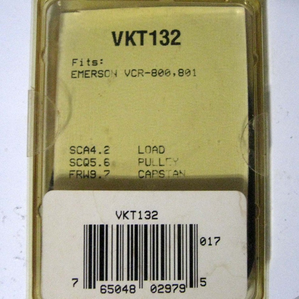 PRB ® VKT132 VKT 132 VCR Belt Kit Emerson SCA4.2 SCQ5.6 FRW9.7 - New In ...