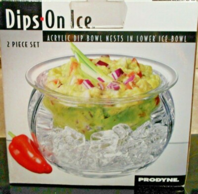 Dips on Ice, 16 Oz Chiller Dip Bowl, Clear, Acrylic Prodyne AB-64 | eBay