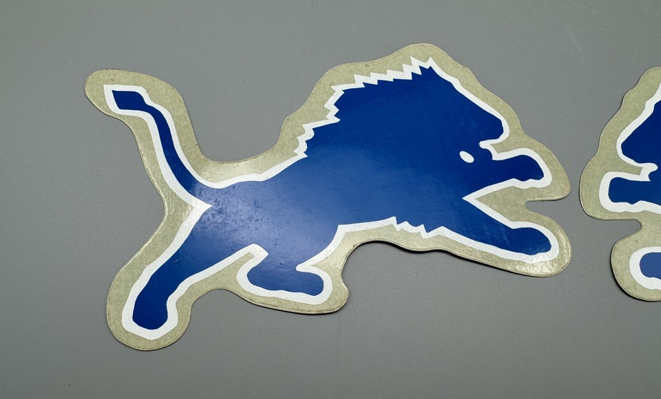 Vintage Original 1980’s Detroit Lions Thin Mil Football Helmet Decals ...