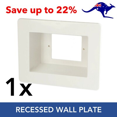 Wall Plate Recessed Box for Power Point Outlet + Clipsal type AV ...