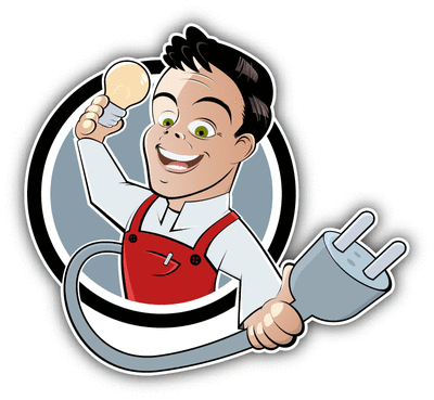 Electrician Funny Cartoon Guy Car Bumper Sticker Decal 5" x 5" | eBay