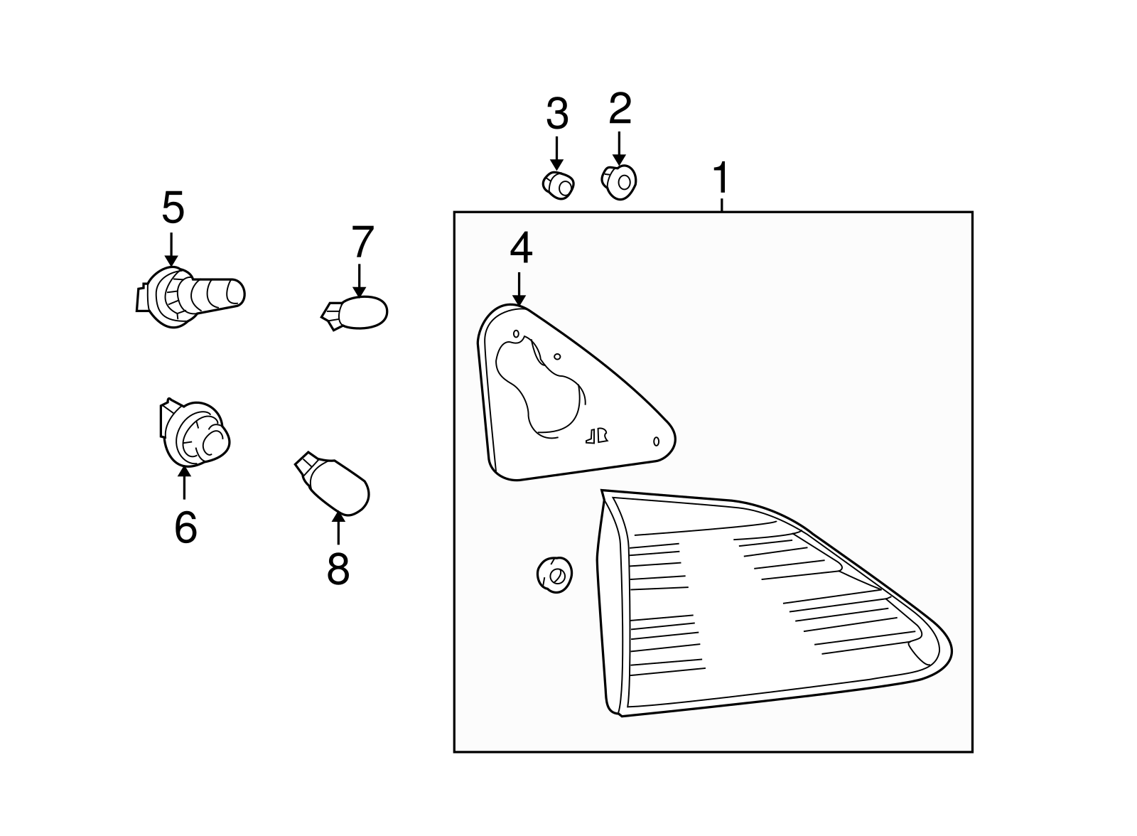 Genuine Lexus Backup Lamp Assembly 81580-0E040 | eBay