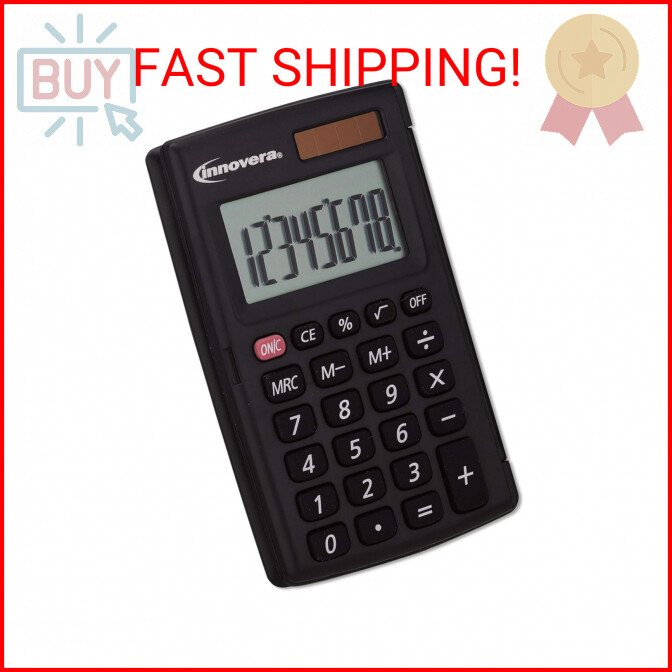 Innovera 15921 Pocket Calculator with Hard Shell Flip Cover, 8-Digit ...