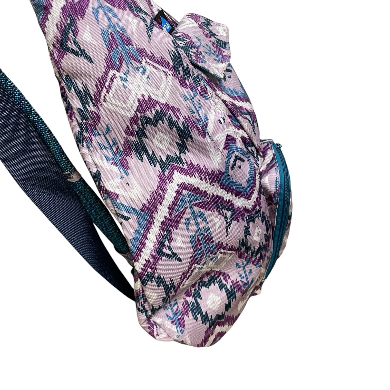 KAVU Sling Rope Bag Purple Canvas Zip Pockets Daypack Travel Backpack ...