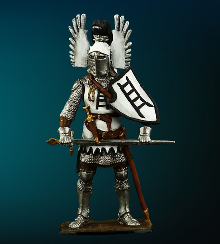 ⭐️Italy. Knight Tin Toy Action Soldiers figurine PAINTED. Scale 54mm 1 ...