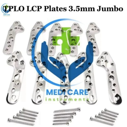 Veterinary Orthopedic TPLO Locking Plates 3.5mm Jumbo 5pair with 100 ...