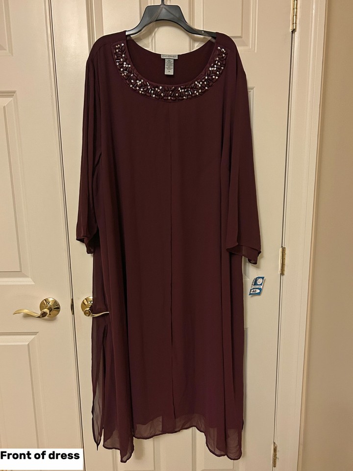 NWT Catherine's Midnight Dazzle 6x Plus Size Mother of Bride formal ...