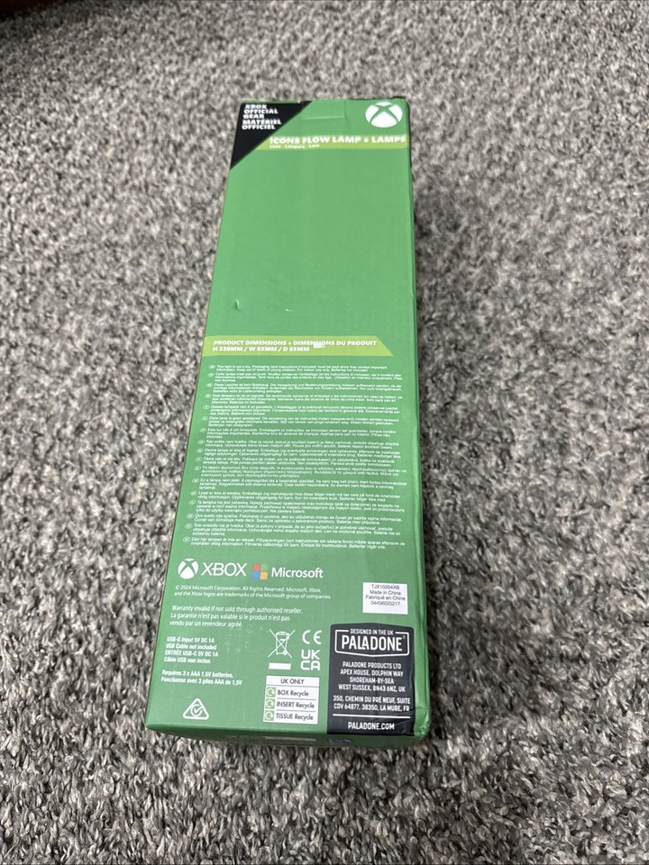 XBOX Icons Flow Lamp Green Light 13" Xbox Official Gear, ABYX Icon ...