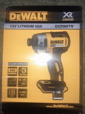 Collect Only FY7 DEWALT DCF887N XR 18V 3 Speed BL Impact Driver Body ...
