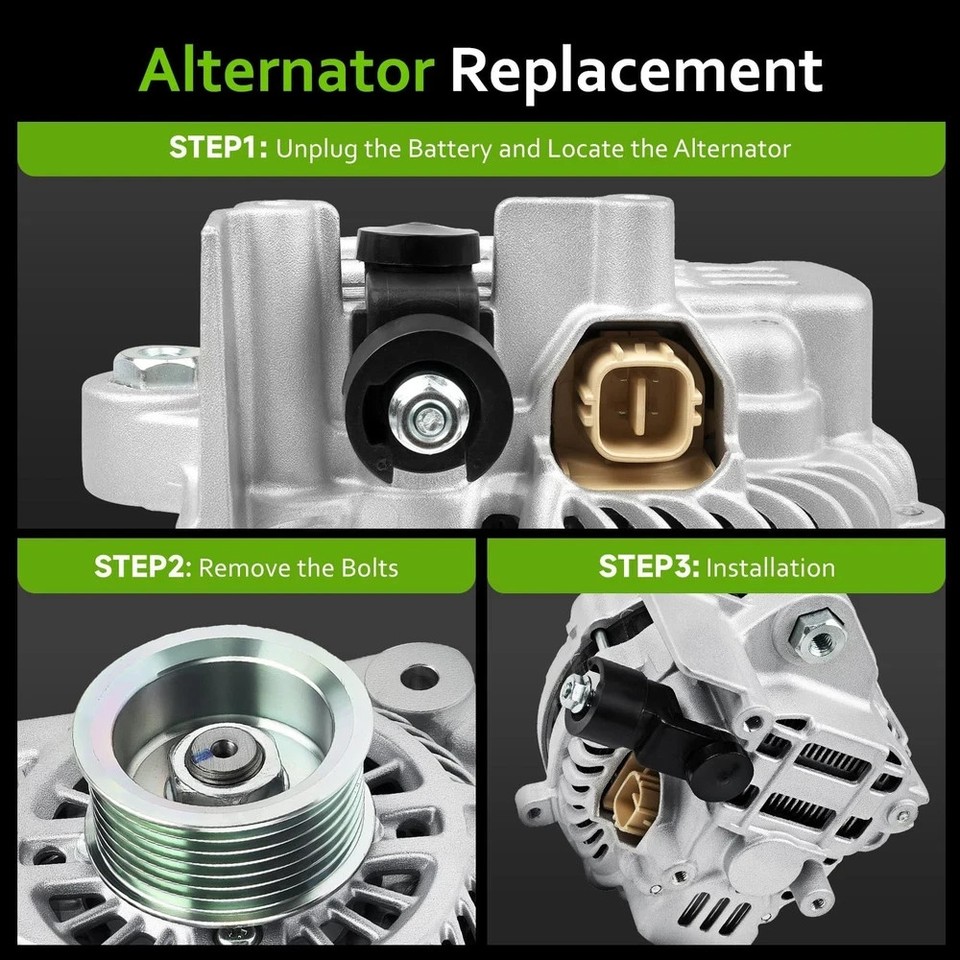 11176N New Alternator Compatible with 2006-2011 Honda Civic 1.8L L4 ...