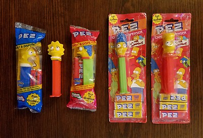Simpsons Family Complete Set of 5 PEZ Candy Dispensers NEW in Bags | eBay