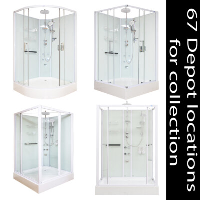 DELUXE SHOWER SCREEN CUBICLE ENCLOSURE CABIN STALL BASE EASY ASSEMBLY ...