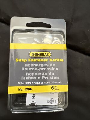 General Tools 1266 Solid Brass Snap Fastener Refill Kit with 6-Snap Set ...
