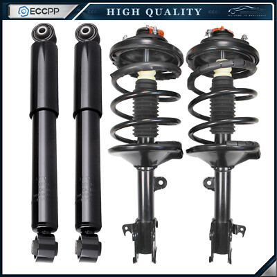 2 Front Complete Struts w/ Coil Spring + 2 Rear Shocks For 1999-04 ...