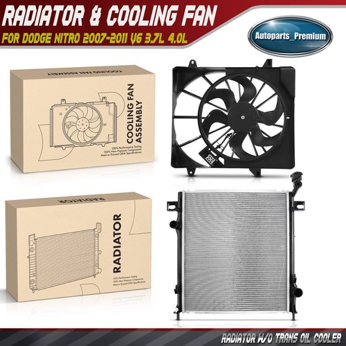 New Radiator & Cooling Fan Assembly Kit for Dodge Nitro 2007-2011 V6 3 ...