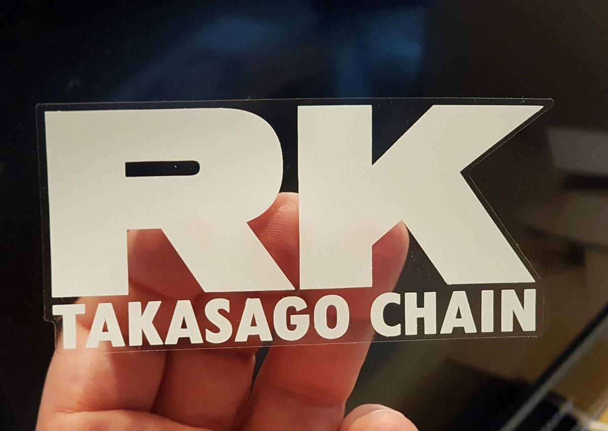 Rk Chain Logo 2pcs RK TAKASAGO CHAIN Logo Decal Sticker (Pick: Color,
