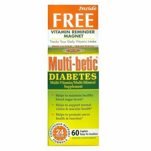 Multi-Betic Diabetes Multi Vitamin and Mineral Supplement - 60 Capsules ...