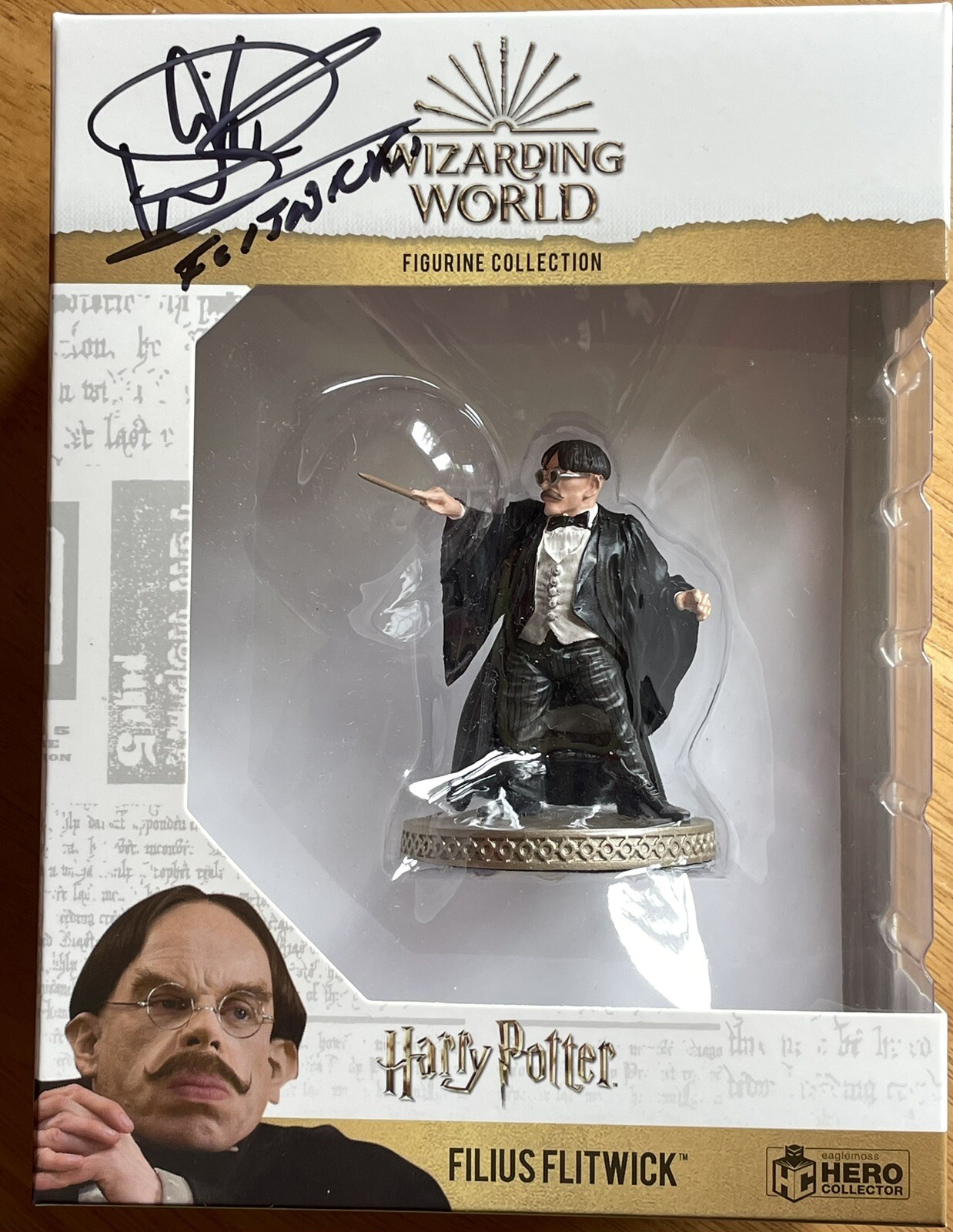WARWICK DAVIS AUTOGRAPH Harry Potter Wizarding World Figurine Flitwick ...