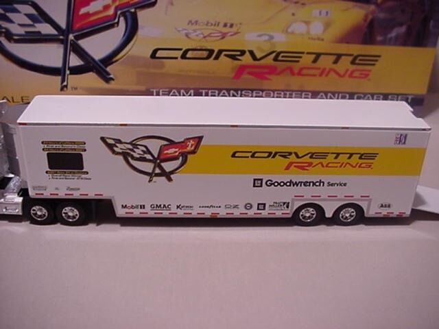 CORVETTE RACING TEAM TRANSPORTER + 2 C5R C5-R 1/64 CAR SET VOLVO CAB ...