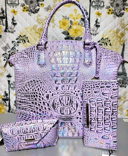 Brahmin Duxbury Violet Wonderland With Matching Ady Wallet & Elora ...