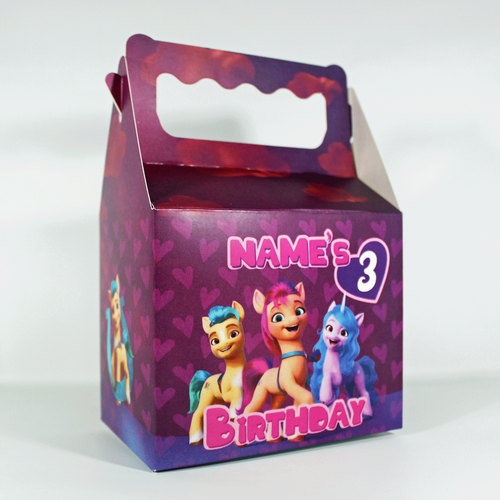 My Little Pony Children's Kids Personalised Party Boxes Bags Box Favour ...