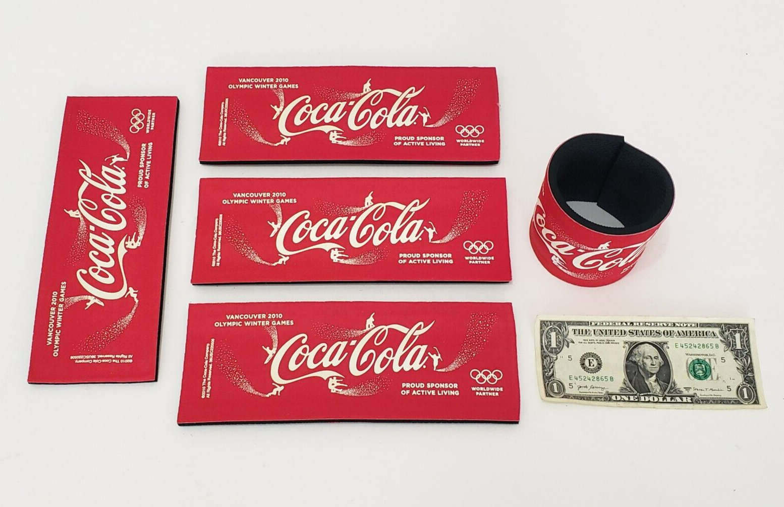 Coke Coca Cola Self Rolling Foam Drink Koozie - LOT of 5 UNSUED - Roll ...