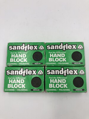 Sandflex Hand Block Medium New For Cleaning / Polishing LOT OF 4 | eBay