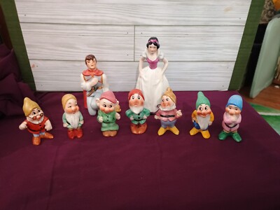 Goebel W. Germany Snow White, the Prince, & 7 Dwarfs Figurine Set ...