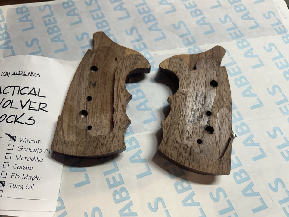 Kim Ahrends Smith And Wesson N Frame Round Butt Walnut Grips | eBay