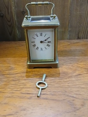 Vintage Brass Carriage Clock With Key | eBay UK