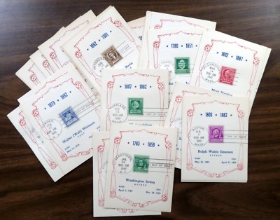 CPL SET OF 35 859-93 REID CARDS FAMOUS AMERICANS FA ISSUE VF VA | eBay