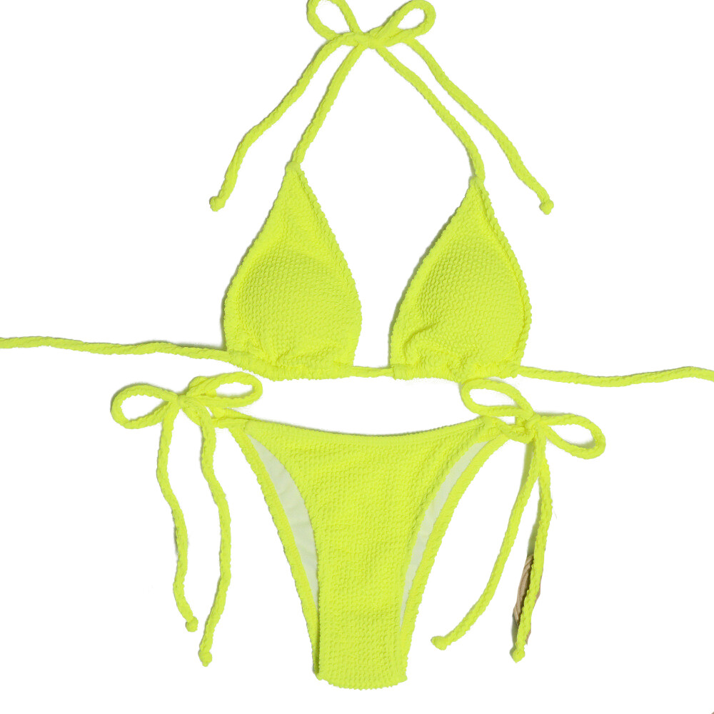 Sexy Women's Swimsuit Set Bikini Side String Thong Swimwear Halter ...