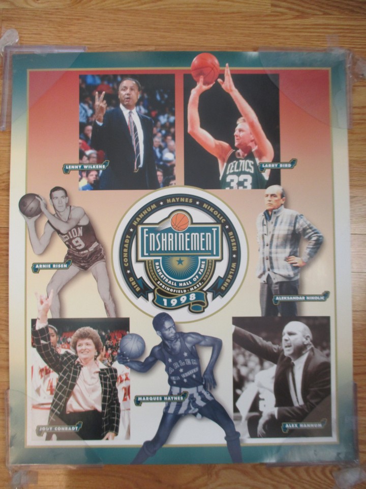 1998 ENSHRINEMENT Basketball HOF LARRY BIRD LENNY WILKENS MARQUES ...