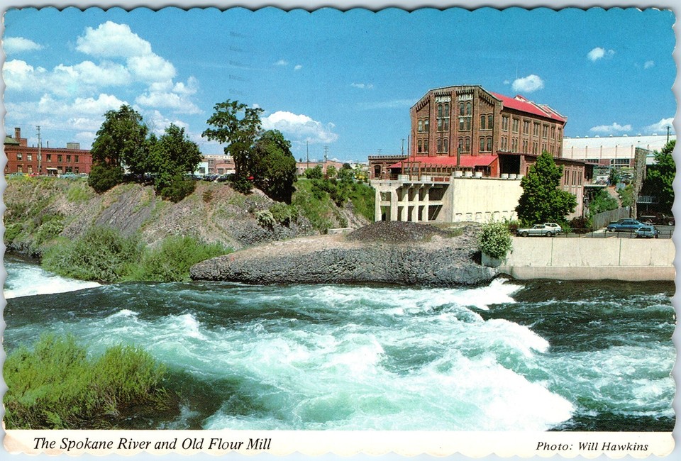 c1970s Spokane, WA River Old Flour Mill Upper Falls 4x6 Photo Will ...