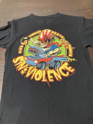 Five Finger Death Punch T-Shirt Hot Rod 5FDP metal rock Official Size L ...