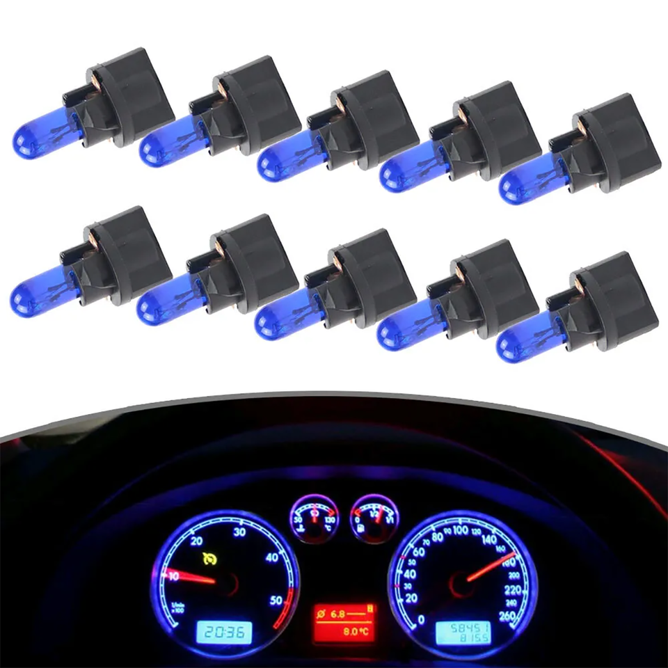 10Pc Blue T5 SMD Car LED Dashboard Instrument Interior Lights Bulbs ...