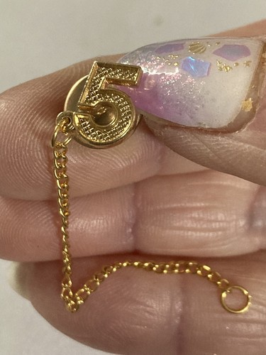 Number 5 gold tone Lapel Pin Vest Collectible EUC K521 | eBay
