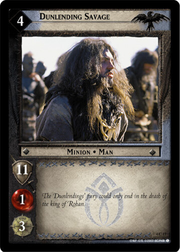 LOTR: Dunlending Savage [Ungraded] The Two Towers Lord of the Rings TCG ...