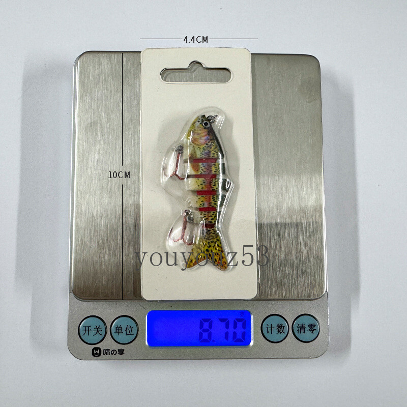 5PCS Micro Multi Jointed Mini Fishing Lure Swimbait Crankbait Bass Bait ...