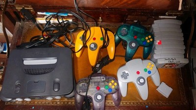 Nintendo 64 Bundle N64 Console Ultimate Bundle 10 Games 4 Controllers ...