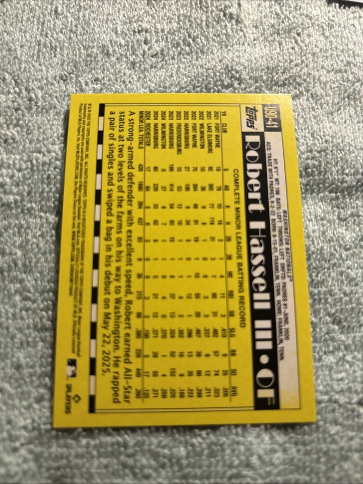 2025 Topps Chrome Update ROBERT HASSELL III 35th ANN SILVER FOIL RC # ...