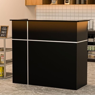Desk Reception Office Drawer Shelf Lockable Counter Table Checkout ...