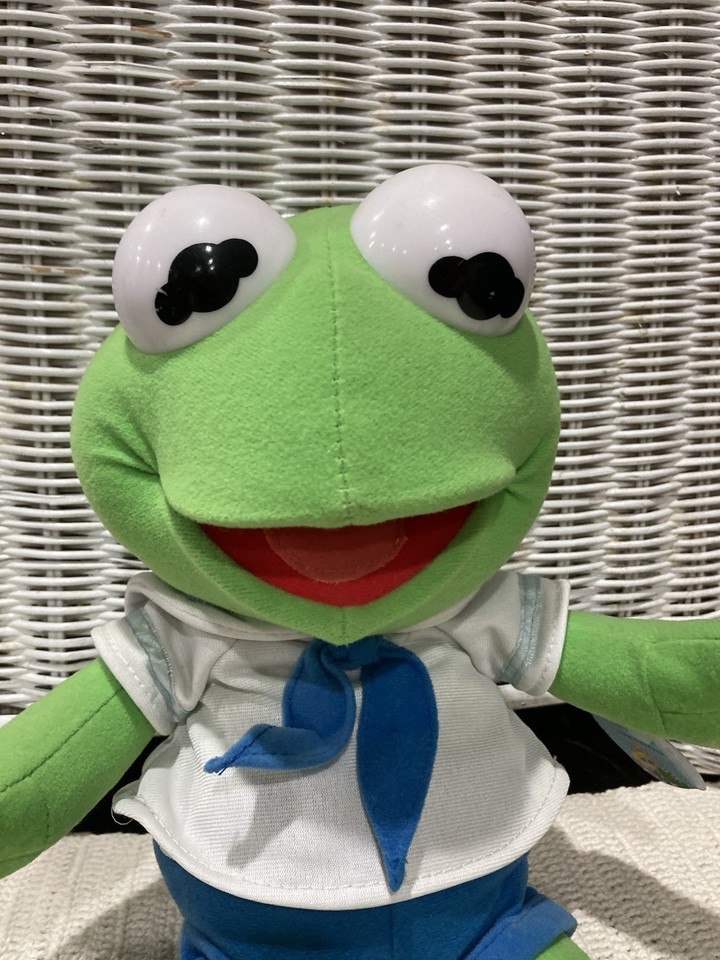 Vtg Baby Kermit The Frog Jim Henson Muppets Large Plush With Outfit | eBay