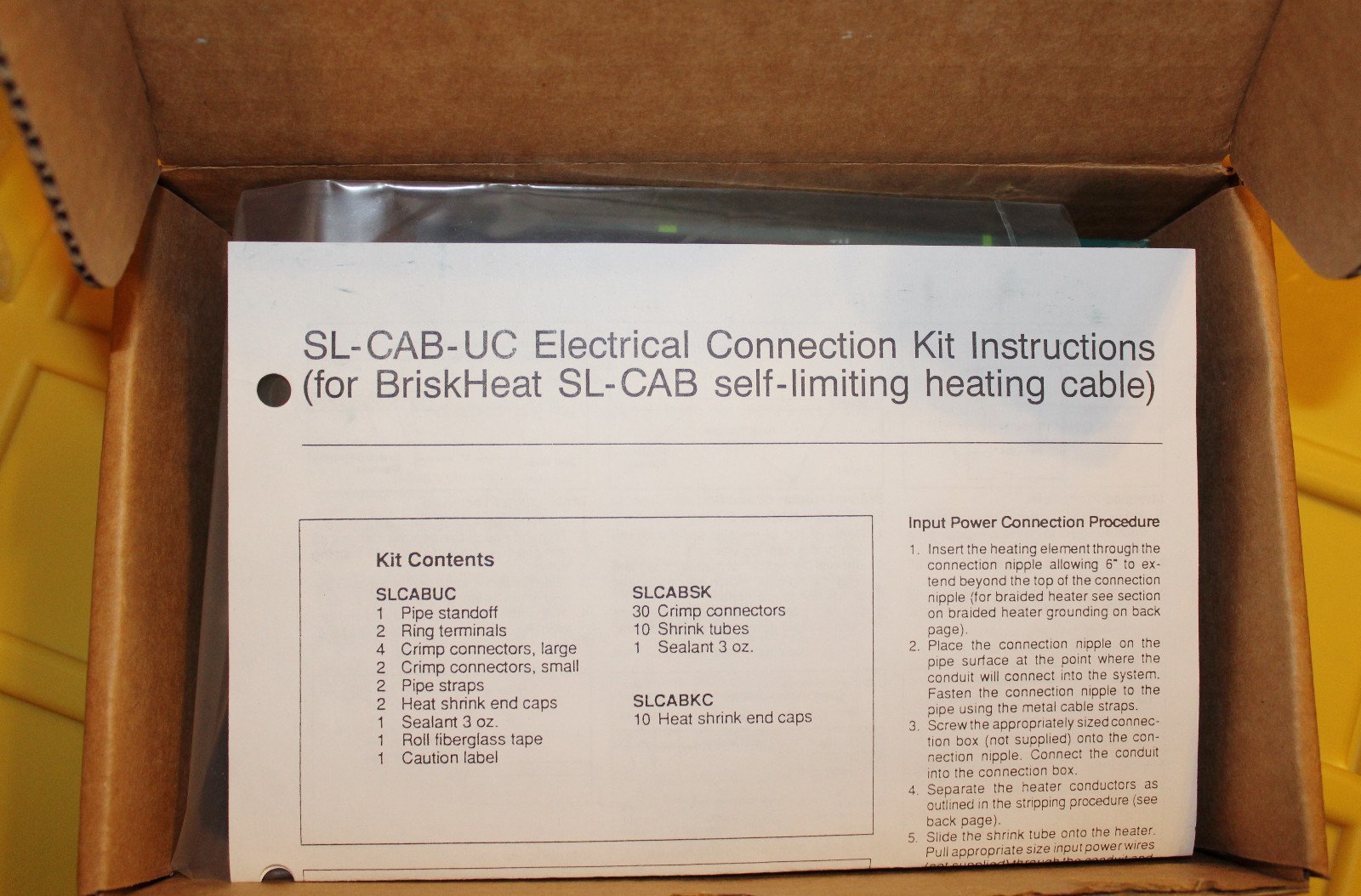 BRISKHEAT Self-limiting Cable Splice Connection Kit - SL-CAB-SK - NEW ...