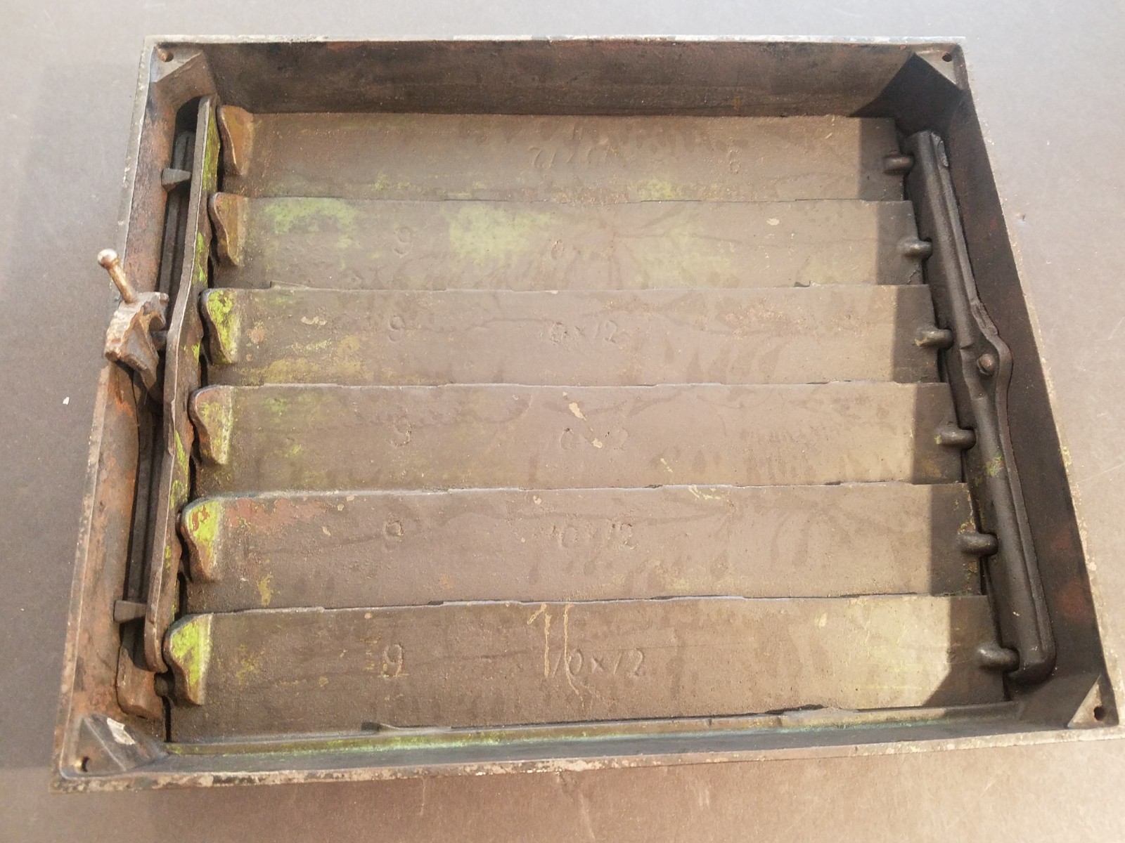 Cast Iron Wall Louver Fan Damper Flapper Foundation Water Release 10" X ...