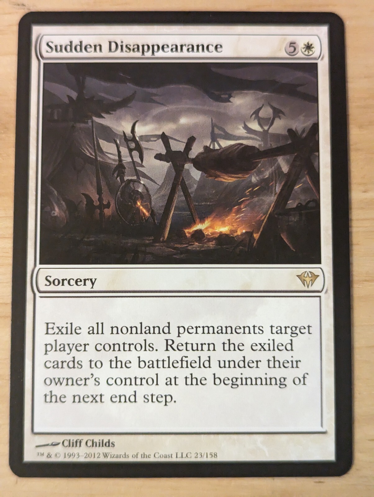 Magic the Gathering MTG Sudden Disappearance 23/158 Rare Dark Ascension ...