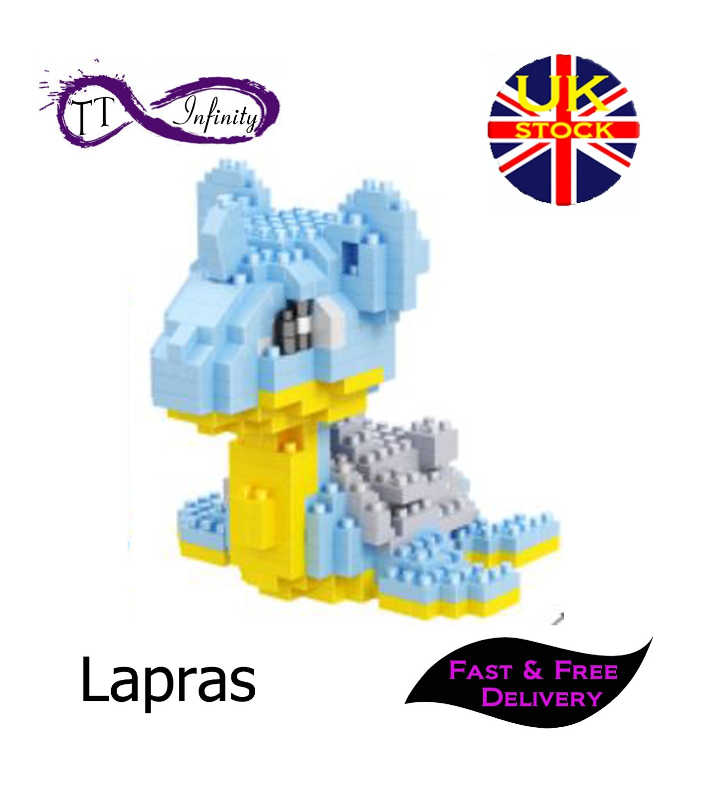 Pokemon Model Nanoblock Compatible LAPRAS Micro Brick Blocks Gift Present Toy | eBay UK