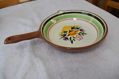 Vintage Stangl Pottery Flower Florette Oven Proof 9” Open Skillet ...